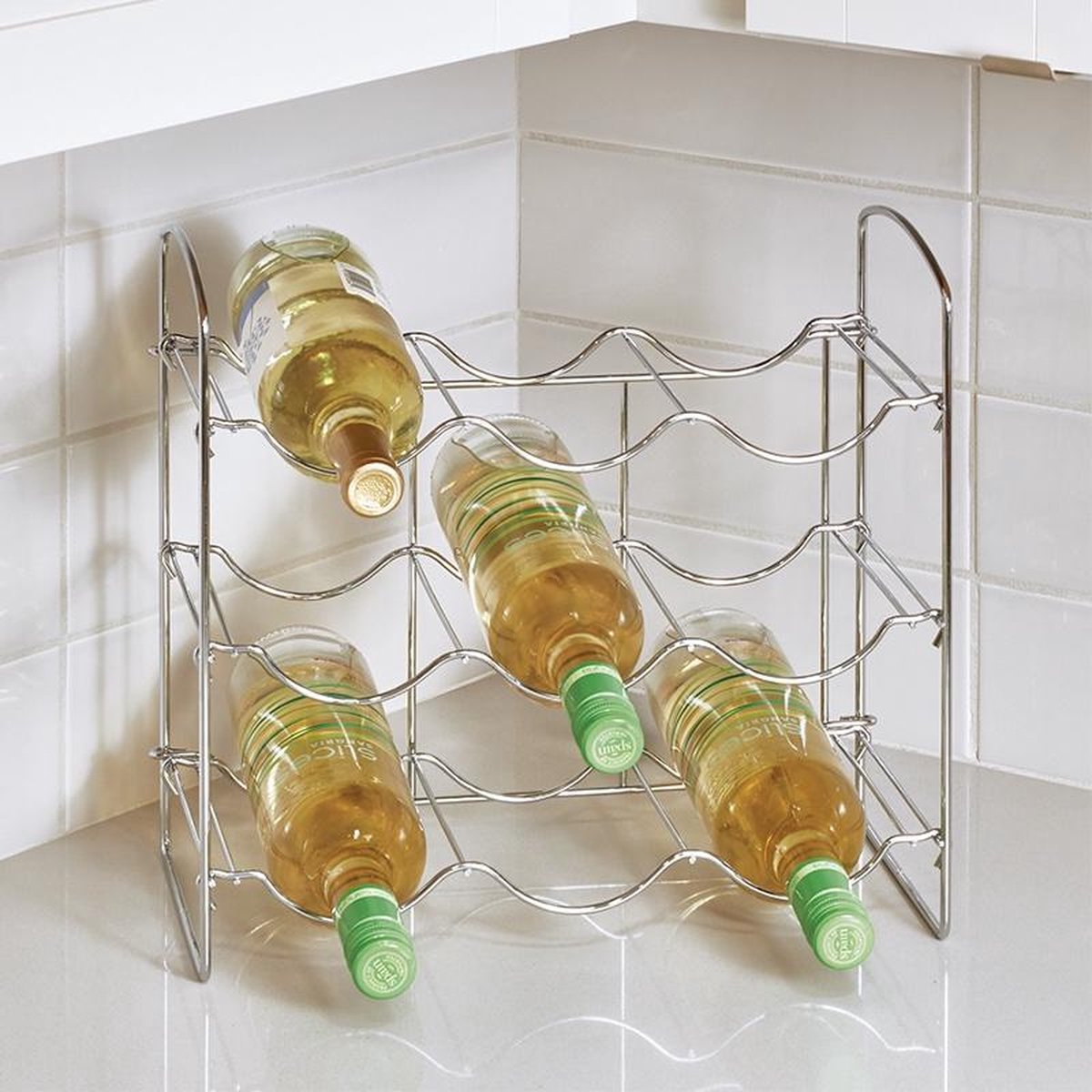 Flessenrek van metaal - Classico iDesign | voor 9 flessen | bol.com