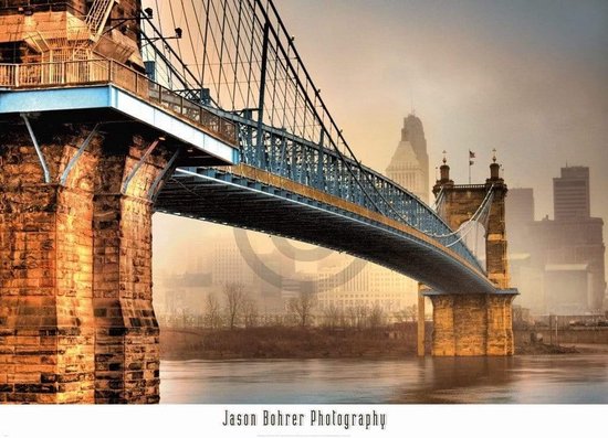 Kunstdruk Jason Bohrer - Foggy Roebling 91x66cm | bol