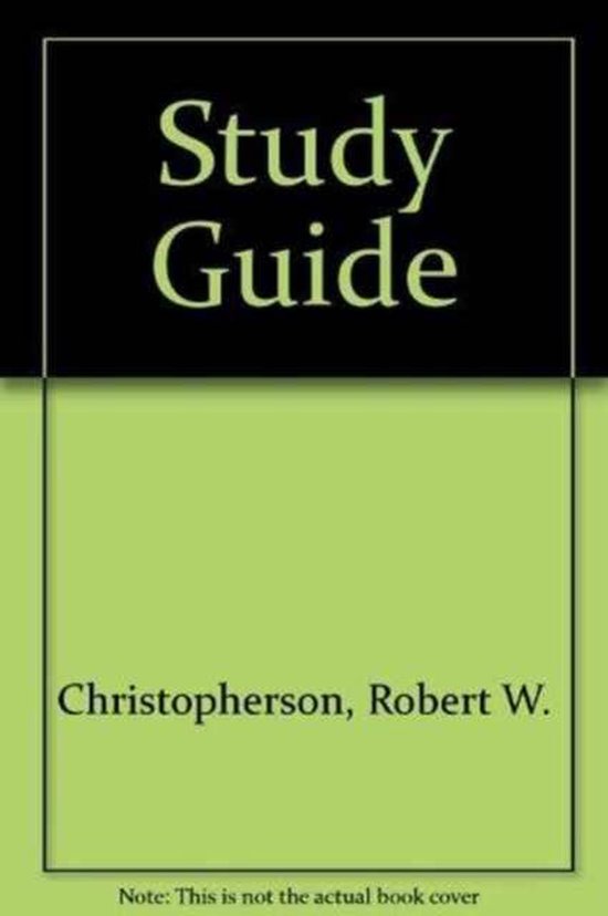 Study Guide, Robert W. Christopherson | 9780131015548 | Boeken | bol.com