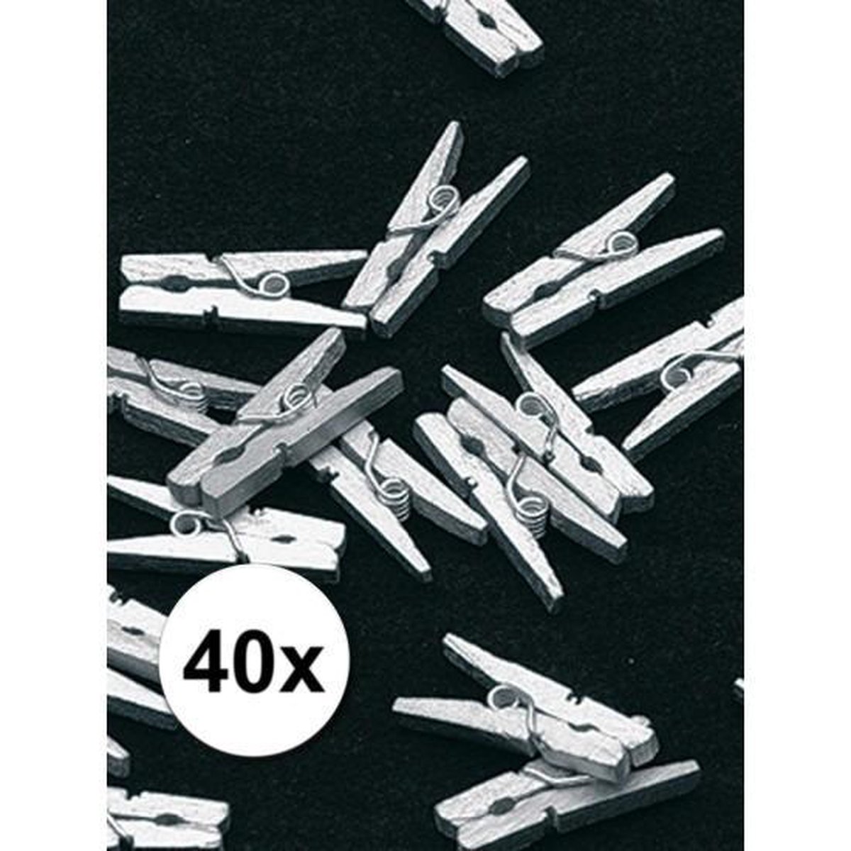 40x mini knijpertjes zilver - 2 cm - kleine/ mini knijpers | bol.com