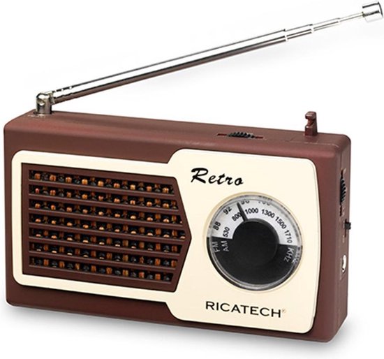 Ricatech PR22 Compact Retro Radio - Bruin | bol