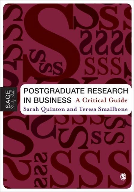 Postgraduate Research in Business | 9781412908368 | Sarah Quinton ...