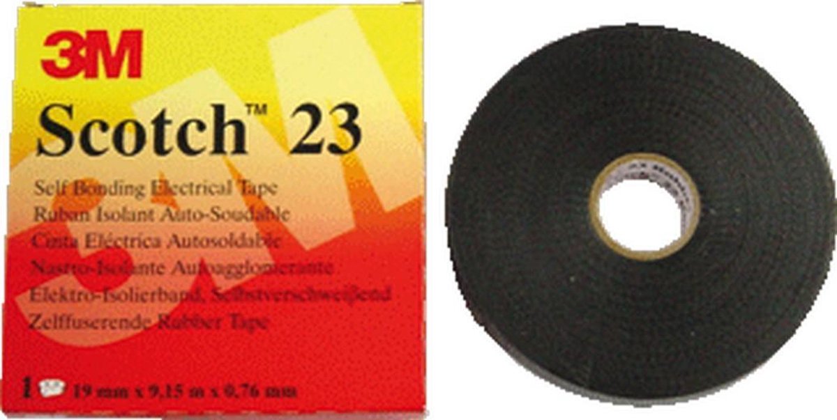 3M Scotch 23 SCOTCH23-19X9.15 Reparatietape Scotch 23 Zwart (l x b) 9. ...