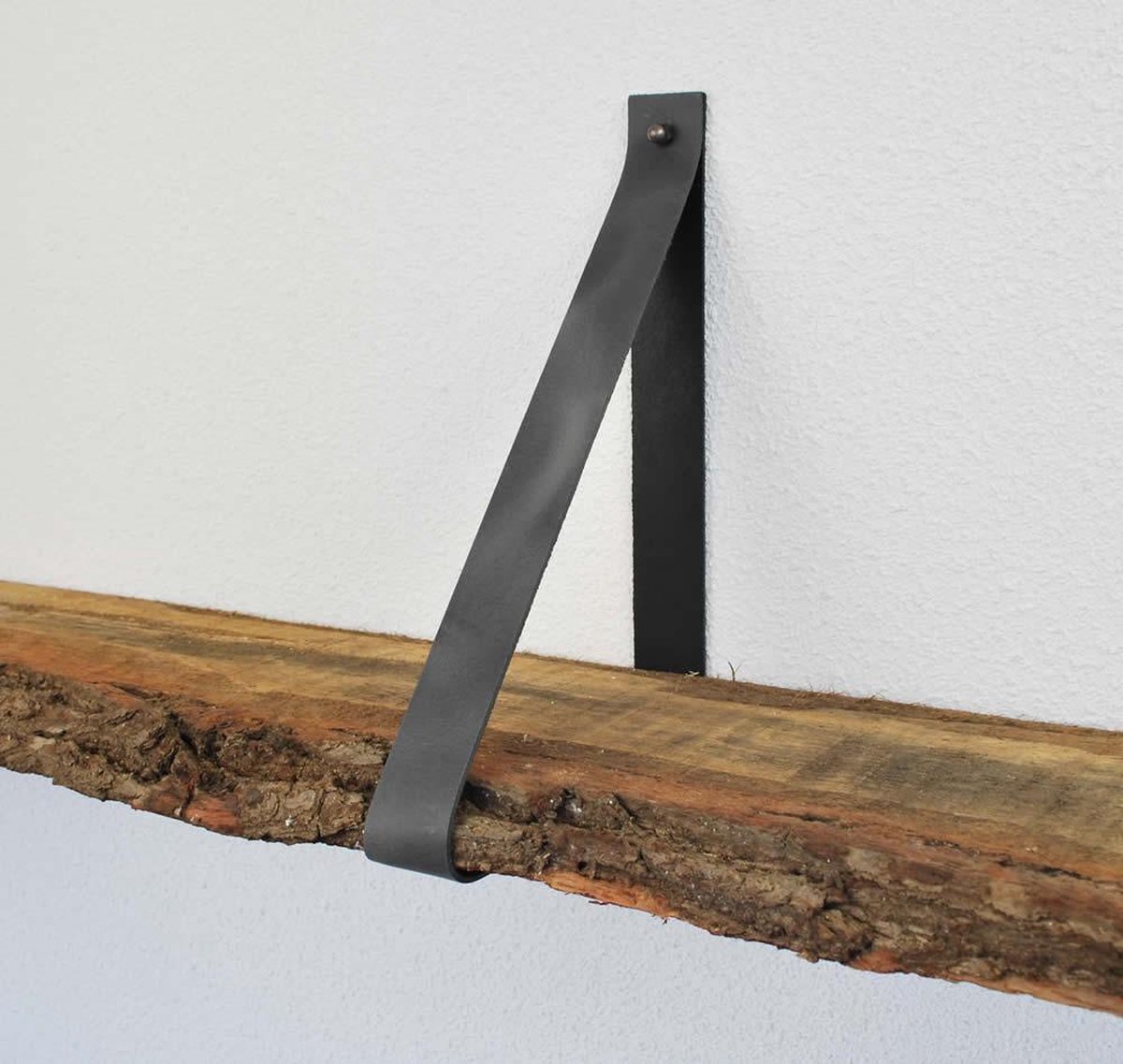 bol.com | Leren plankendragers donker grijs