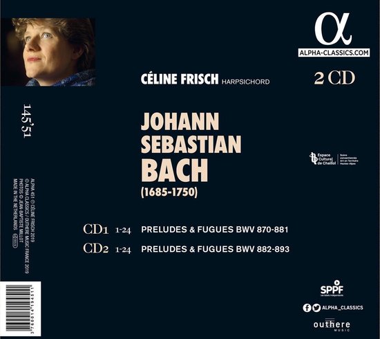Céline Frisch - J.S. Bach: The Well-Tempered Clavier - Book II (2 CD ...