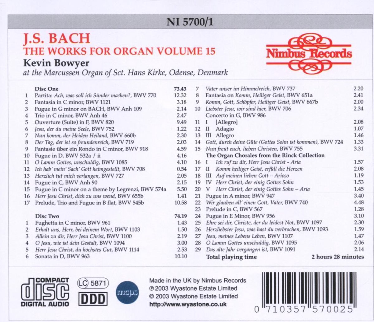 Kevin Bowyer - Bach: The Works For Organ, Volume X (2 CD), Kevin Bowyer ...