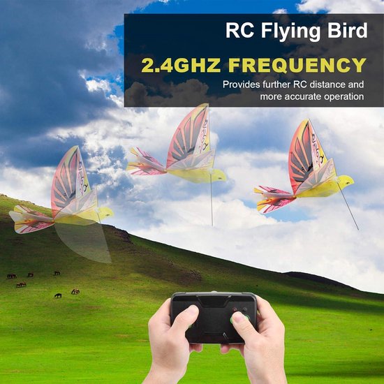 24 GHz Flying Bird Toy - USB Opladen E-Bird met Afstandsbediening en ...
