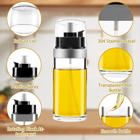 2-in-1 Olijfoliesproeier - 150 ml - Voor Spijsolie en Azijn ...