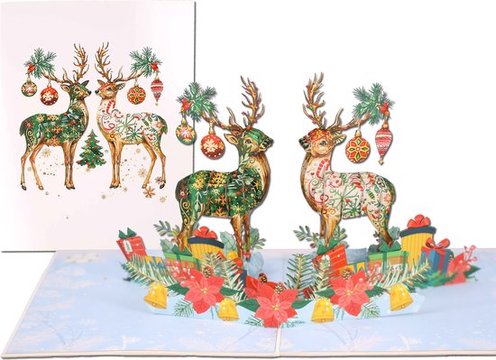 Popcards.nl pop-up kaart - Kunstzinnige Kerstkaart met Magische ...