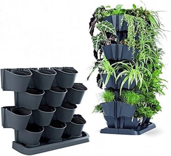 Verticale Tuin met Watersysteem - Verticale Moestuin – 12 Bakken ...