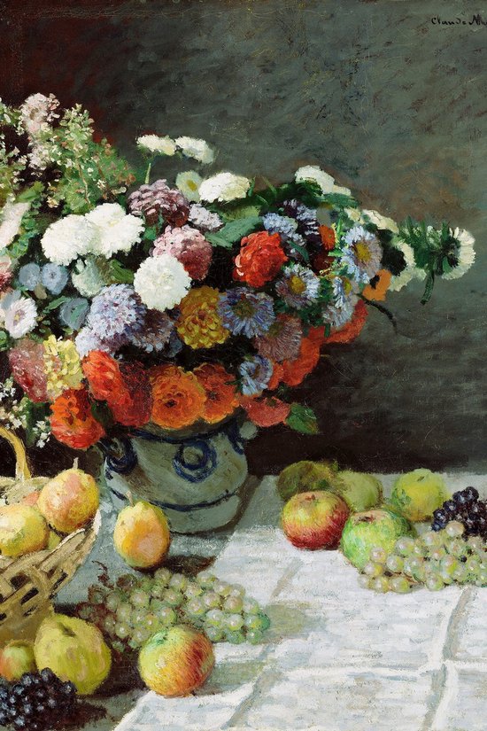 Claude Monet - Still Life with Flowers and Fruit - Stilleven met ...