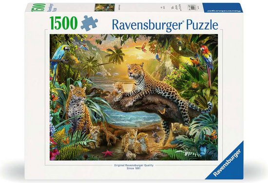 Ravensburger puzzel Luipaarden in de jungle - Legpuzzel - 1500 stukjes ...