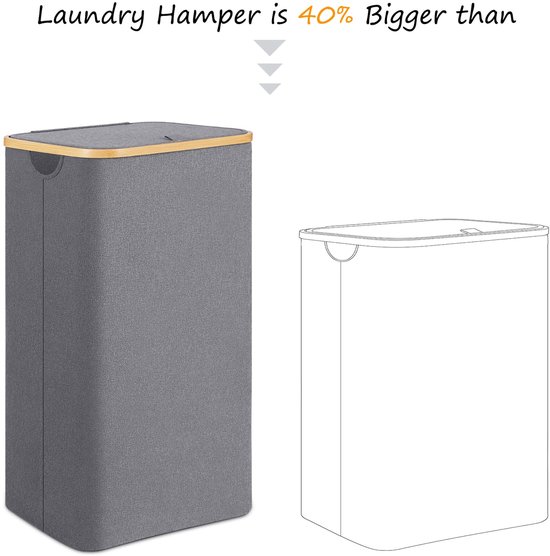 BRIAN & DANY Wasmand met deksel, wasmanden voor wasgoed, vuile wasmand, slanke wasmand... | bol