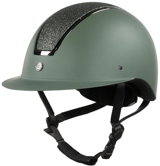 Horze Monarch Metallic Glitter II rijhelm, groen, 58-60 | bol