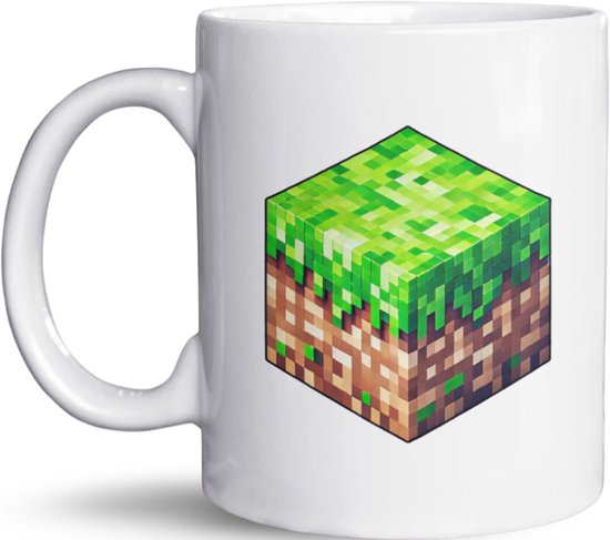 NietMokken.nl – Grappige Mok – Minecraft Grasblok Design – Gaming Beker ...