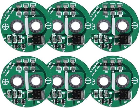 6 stuks 2.5V Super Farad-condensator met beschermingsplaatmodule ...