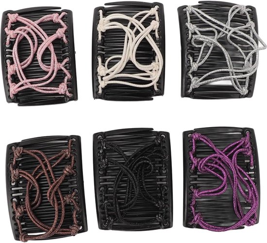 Magic Hair Clip Adjustable Elastic Combs - Double Elastic Styling Comb ...