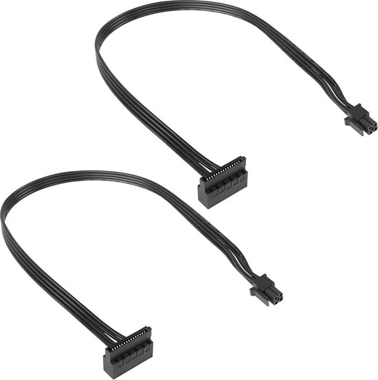 4 Pin to SATA Power Cable - 4 Pin to 15 Pin SATA Power Adapter for ...