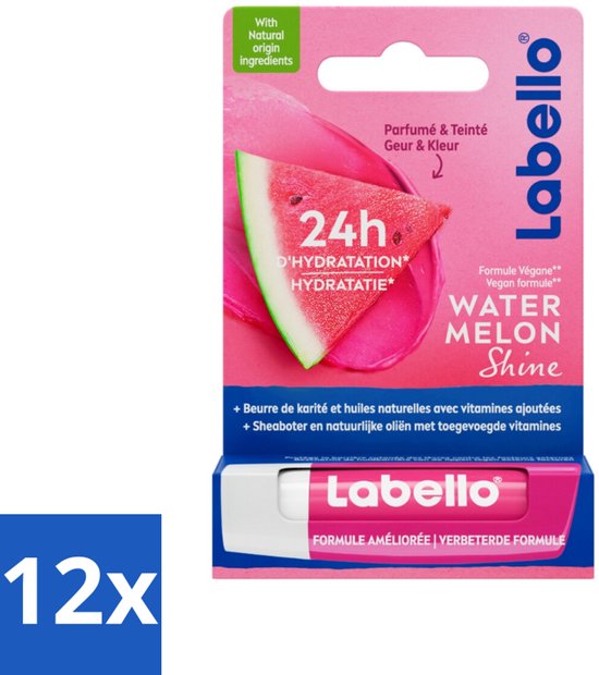 Labello - Watermelon Shine - Lippenbalsem - Hydraterend & Glanzend - 5. ...