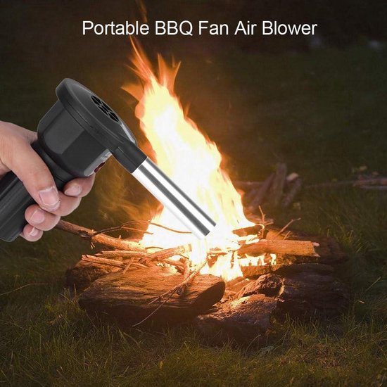 Hand Cranked Blower - Draaibare Handheld BBQ Fan met Batterij ...