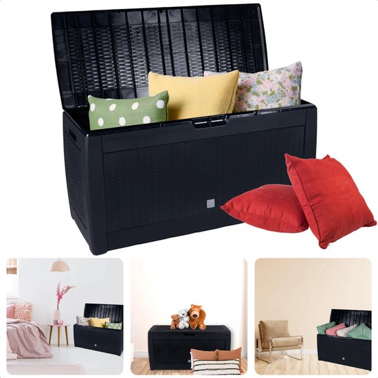 Cheqo® Tuinkussen Opbergbox - Kussenbox - Kussen Opbergbox - Kunststof ...