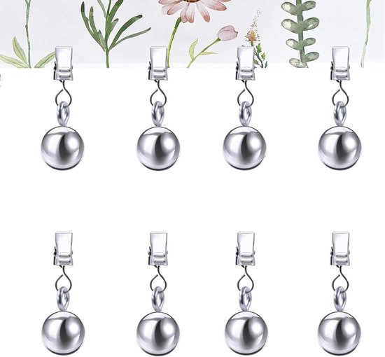 Tafelkleedgewichten - Metalen clips - 8 stuks | bol