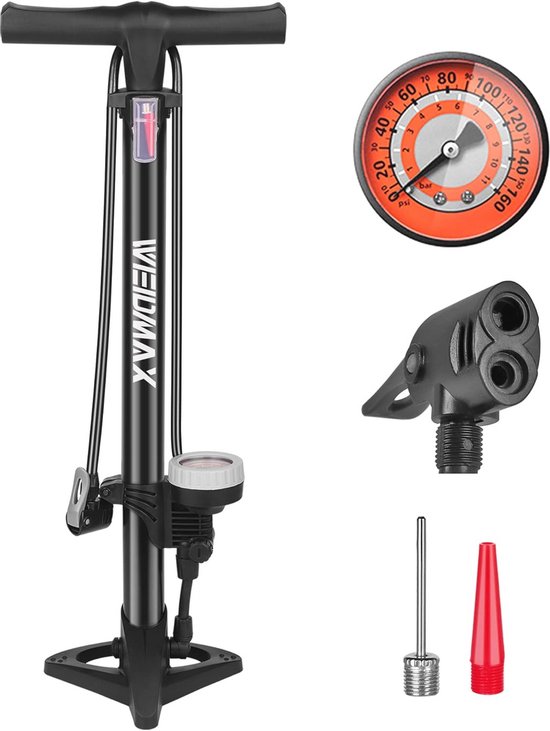 Ergonomische Fietspomp met Manometer - HDBH 160 PSI, Compatibel met ...