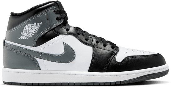 Nike Air Jordan 1 Mid - Maat 43 - Wit / Grijs / Zwart - Sneakers Heren ...