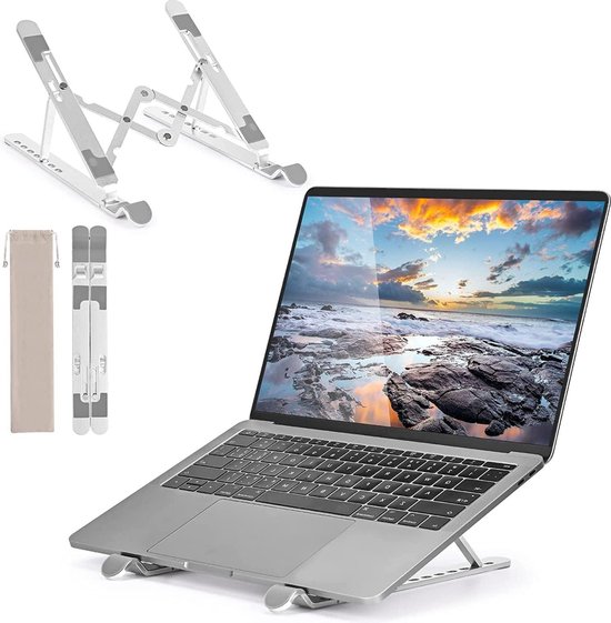Verstelbare laptophouder - 7 standen - inklapbaar - geventileerd - voor ...