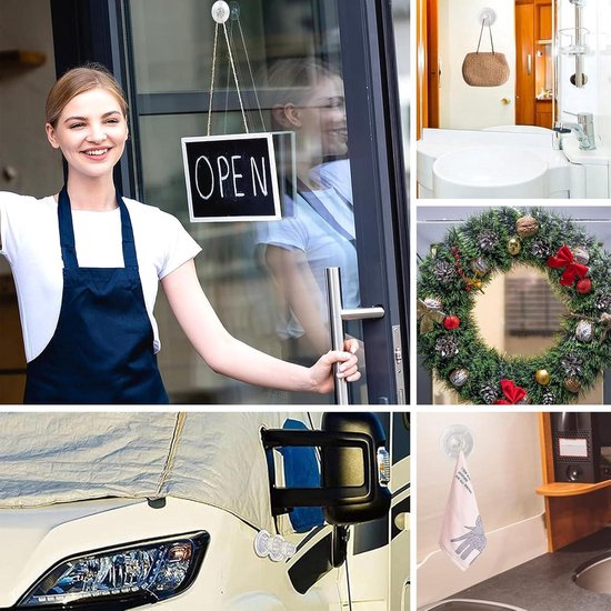 16 stuks doorzichtige zuignappen met PVC-schroefdraad voor ramen ...