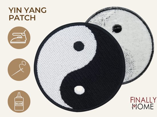 Finally Home Yin en Yang patches om op te strijken, strijkpatches, patches, patches | bol