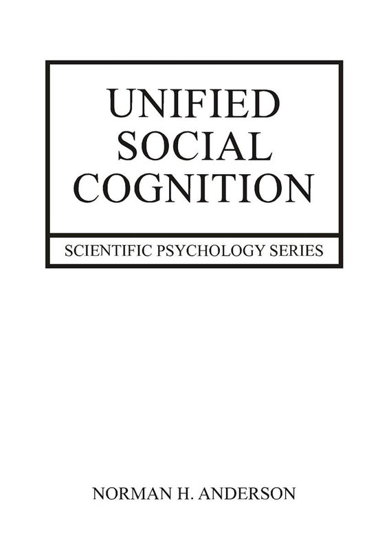 Unified Social Cognition | 9780415653008 | Norman H. Anderson | Boeken ...
