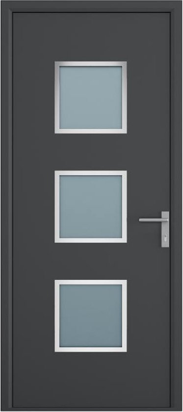 Vente-unique Aluminium voordeur H218 x L96 cm antraciet - links ...
