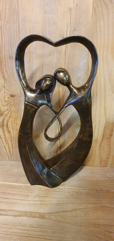 Bronzen Dubbel Koppel Hart | Bronzen Beelden | Moderne Bronzen Beelden ...