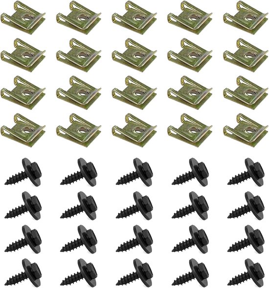 Plaatmoeren carrosserie bevestigingsclips voor auto metaal U-type veer ...