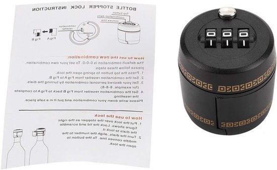 Combinatie Wachtwoord Code Wijnfles Digitaal Slot - Wijn & Drank Fles Whiskey Stopper... | bol