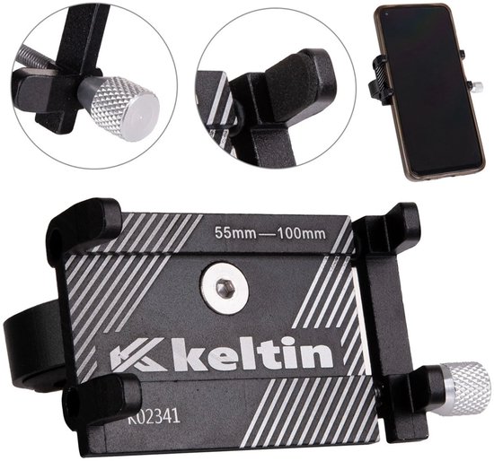 Keltin Fietshouder - Aluminium - Verstelbaar - Universeel - Beschermend - Lichtgewicht | bol