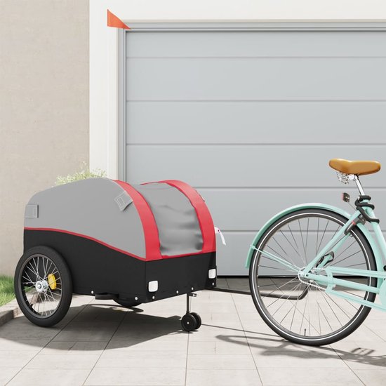 The Living Store Fietskar Transport 45 kg IJzeren Fietstrailer - 133 x ...