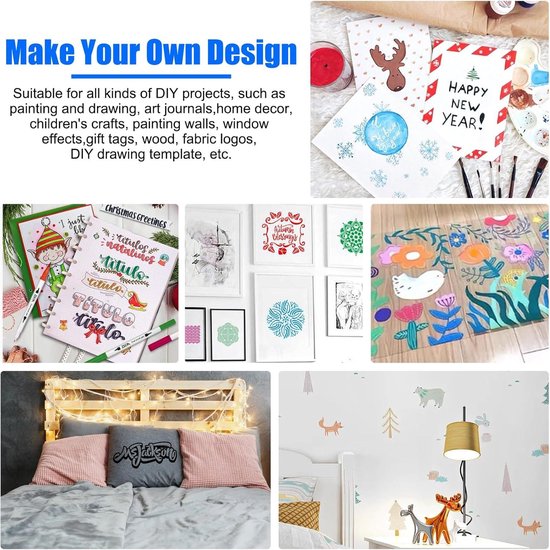 20 Pack A4 Mylar Film Transparent Plastic Stencils Sheets for DIY ...