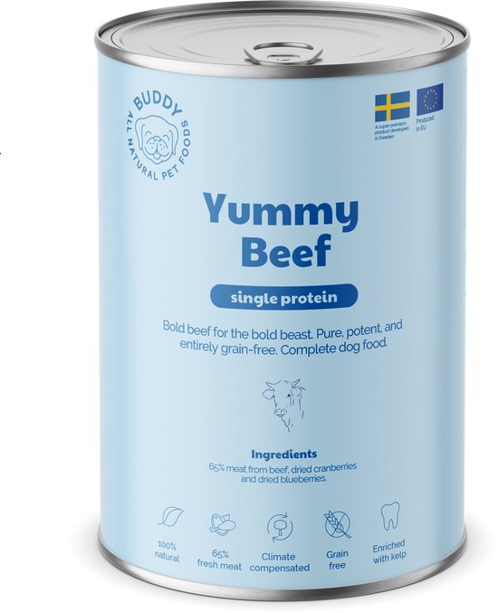 BUDDY natvoeding Yummy Beef 400 gr. - per 6 stuks | bol