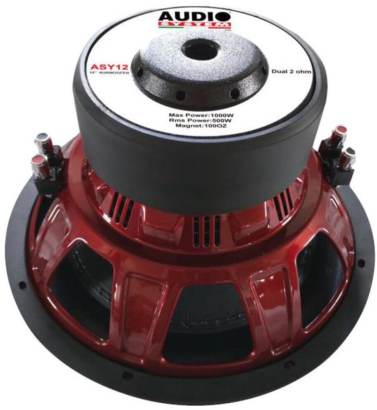 1 SUBWOOFER AUDIO SYSTEM ASY12 ASY-12 30 cm 12" diameter dubbele spoel dubbele... | bol