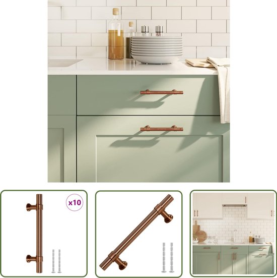 vidaXL Handgrepen Kast - Handvatten Keuken - Handvatten 10 st 96 mm ...
