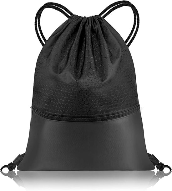 Gymtassen met Trekkoord - Zwarte Trekkoord Gymtassen - Schooltas - Met trekkoord -... | bol