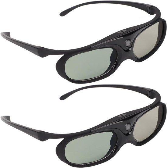 2 Stks 3D Active Shutter Bril 144Hz voor DLP Link LCD Lens 3D Bril ...