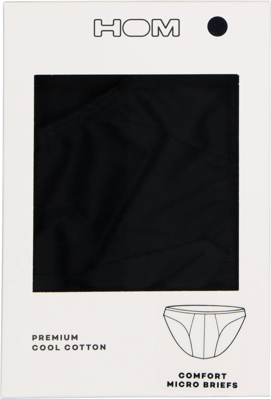 HOM - Premium Cotton Comfort Micro Briefs (1-pack) - Herenslip - Zwart ...