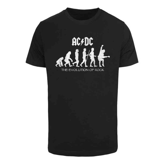 Merchcode AC/DC - Evolution Of Rock Heren T-shirt - L - Zwart | bol