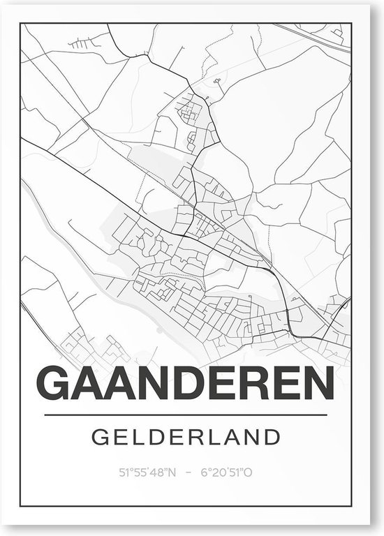 Poster/plattegrond GAANDEREN - A4 | bol