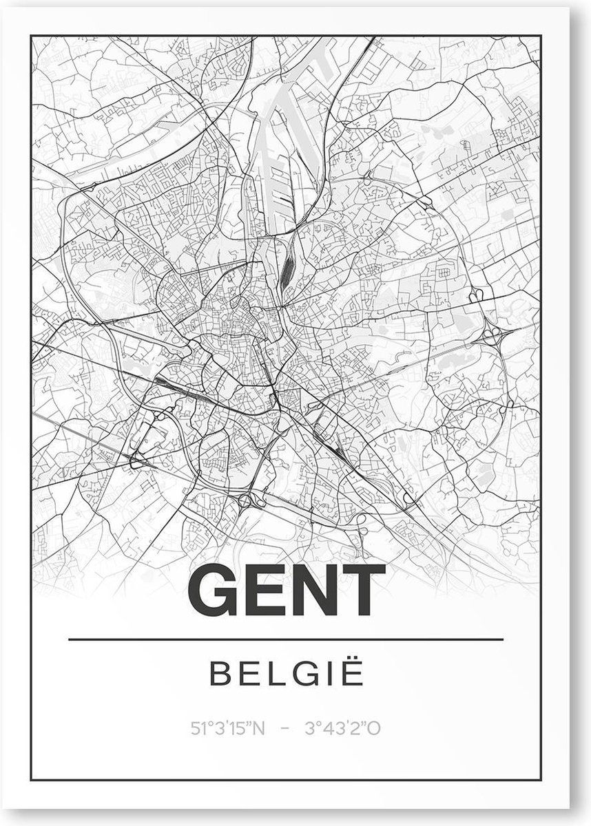Poster/plattegrond GENT - A4 | bol.com