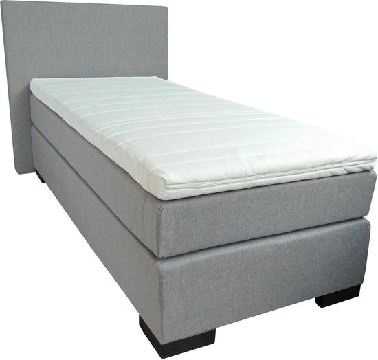 Slaaploods.nl Sara - Boxspring Inclusief Matras - 80x210 cm - Grijs | bol