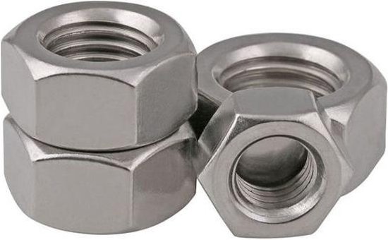 Zeskant moer M5 - 100 stuks - RVS A2 DIN 934 | bol